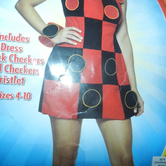 Rasta Imposta | Dresses | Rare Vtg Checker Board Dress Costume King Me ...
